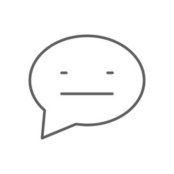 Comment feedback icon with black outline style Vector Image