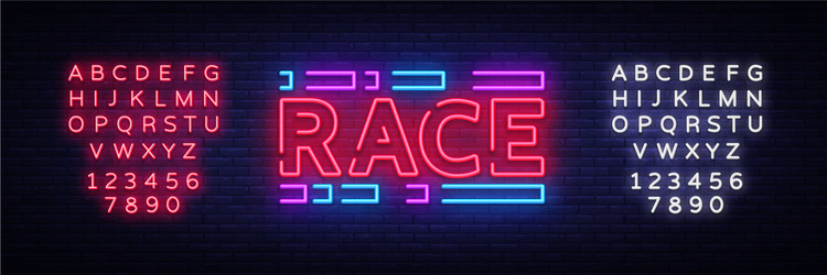 Racing sign design template street Royalty Free Vector Image