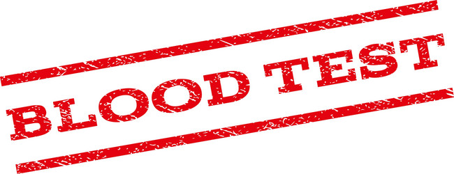 Blood test watermark stamp Royalty Free Vector Image