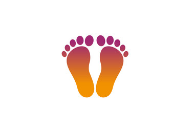 Love foot abstract beauty logo Royalty Free Vector Image