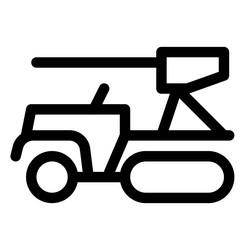 Heavy weapon equipped war car with turret Vector Image