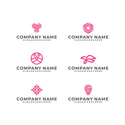 Inspirational modern logo bundle Royalty Free Vector Image