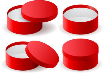 Red round box Royalty Free Vector Image - VectorStock