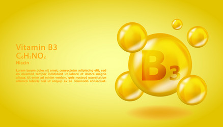 Vitamin b3 chemical formula b3 realistic Vector Image