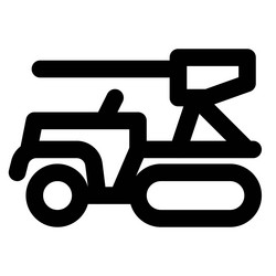 Heavy weapon equipped war car with turret Vector Image