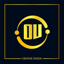 Initial letter ov logo template design Royalty Free Vector