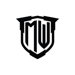 Mw logo monogram design template Royalty Free Vector Image