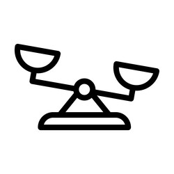 Weighing scale thick line icon for personal Vector Image