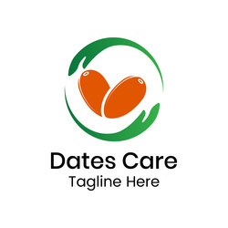 Dates logo design template Royalty Free Vector Image