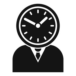 Fast timer work icon outline night busy Royalty Free Vector