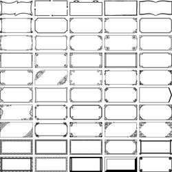 Decorative frames and borders rectangle 2x1 Vector Image