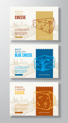 Fresh local food label templates set abstract Vector Image