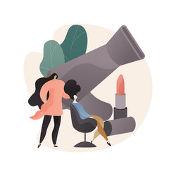 Beauty salon abstract concept Royalty Free Vector Image