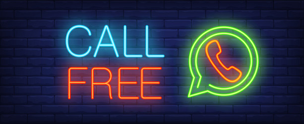 Internet call neon sign Royalty Free Vector Image