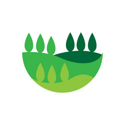 Line tree park icon logo Royalty Free Vector Image