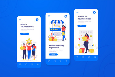 Online shopping services customer feedback request