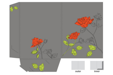 Retro stylized template for box Royalty Free Vector Image