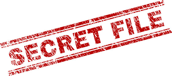 Scratched textured secret file seal stamps Vector Image