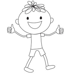 Boy and box 1 Royalty Free Vector Image - VectorStock