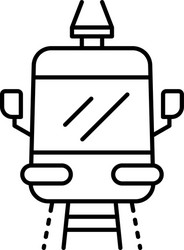 Train front view icon outline style Royalty Free Vector