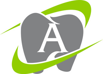 Healthy dental care letter h Royalty Free Vector Image