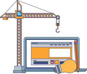 Maintenance support technology web cartoon Vector Image