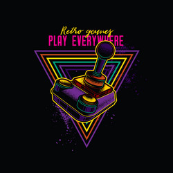 Retro Gamer Logos Vector Images (over 1,400)