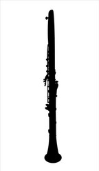 Silhouette a bassoon Royalty Free Vector Image