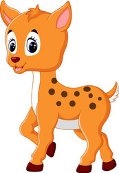 Cute deer cartoon Royalty Free Vector Image - VectorStock