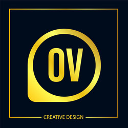Initial letter ov logo template design Royalty Free Vector