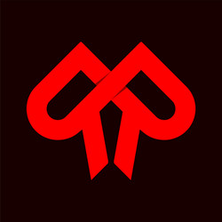 Letter mr racing logo design template Royalty Free Vector