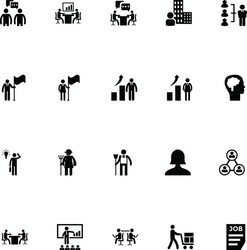 Team work and organization icons 2 Royalty Free Vector Image