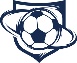 Soccer logo design creative football Royalty Free Vector