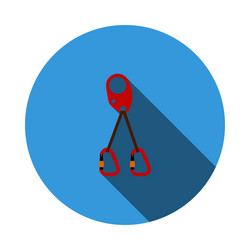 Alpinist self rescue system icon Royalty Free Vector Image
