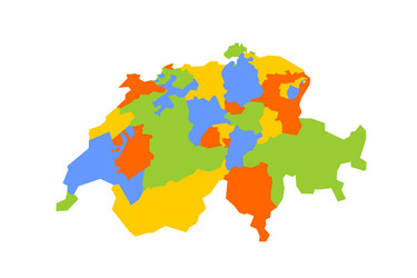 Switzerland political map of administrative Vector Image