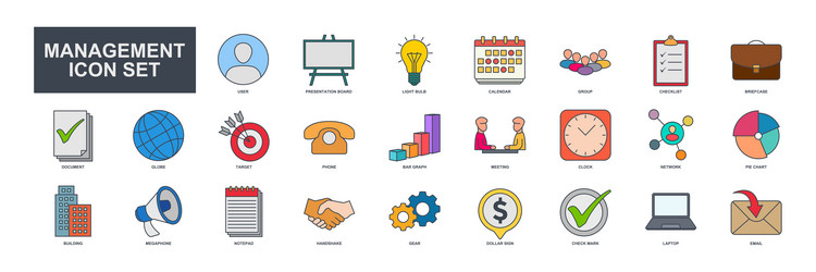 A collection of 25 icons representing various Vector Image