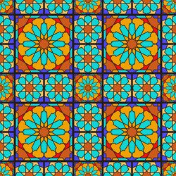 Arabic stained glass ornament Royalty Free Vector Image