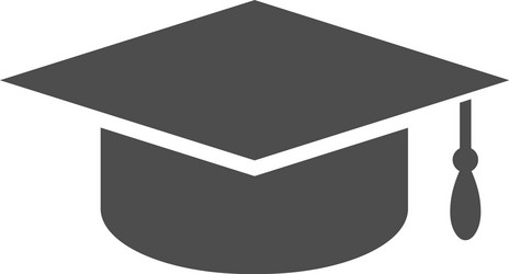 Graduation hat icon simple style Royalty Free Vector Image