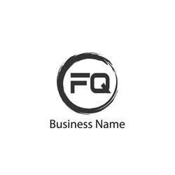 Initial letter fq logo template design Royalty Free Vector