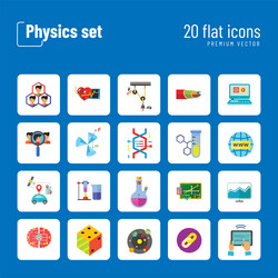 Physics icon set Royalty Free Vector Image - VectorStock