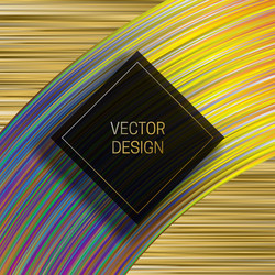 Rectangular frame on dynamic colorful background Vector Image