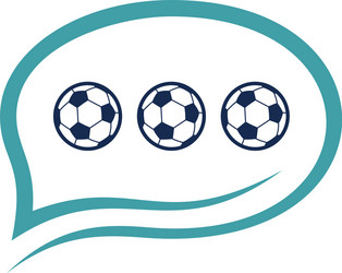 Chat soccer logo design creative football Vector Image