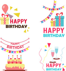 Happy birthday card design Royalty Free Vector Image