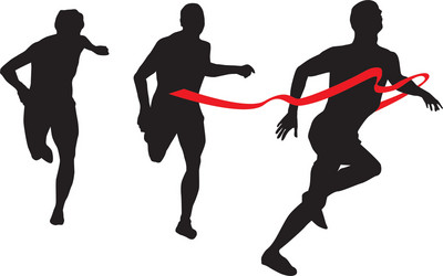 Running Silhouettes Royalty Free Vector Image - VectorStock