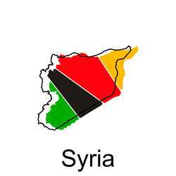 Al suwayda map map of syria high-detail border Vector Image