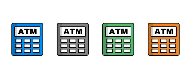 Round atm sign or atm mark Royalty Free Vector Image