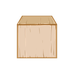Cube wooden blocks cartoon Royalty Free Vector Image