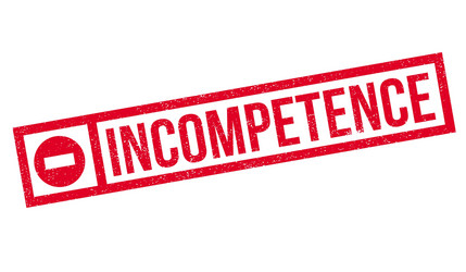 Incompetent rubber stamp Royalty Free Vector Image