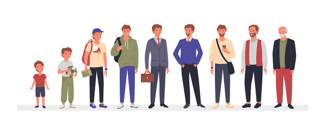 A man in different ages Royalty Free Vector Image