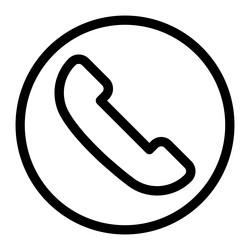 Phone icon circle call graphic Royalty Free Vector Image